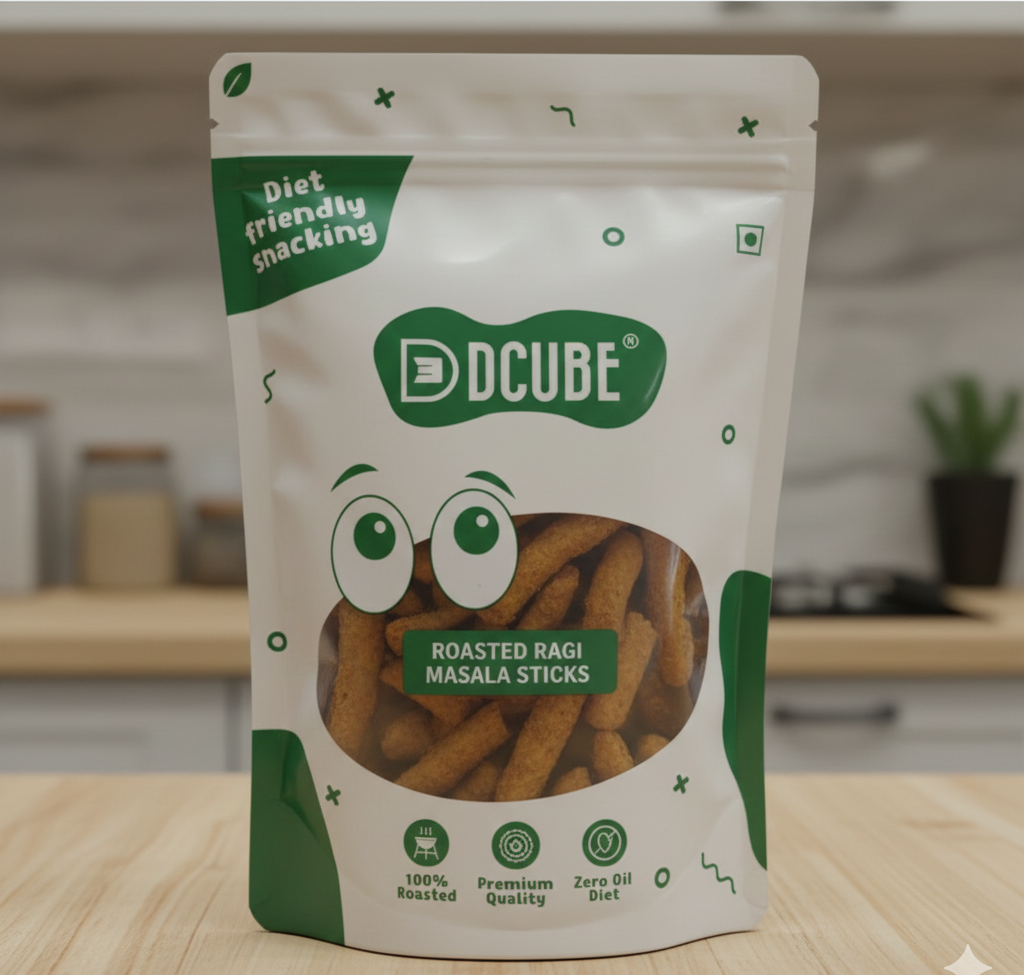 Dcube Roasted Ragi Masala Sticks 120GM